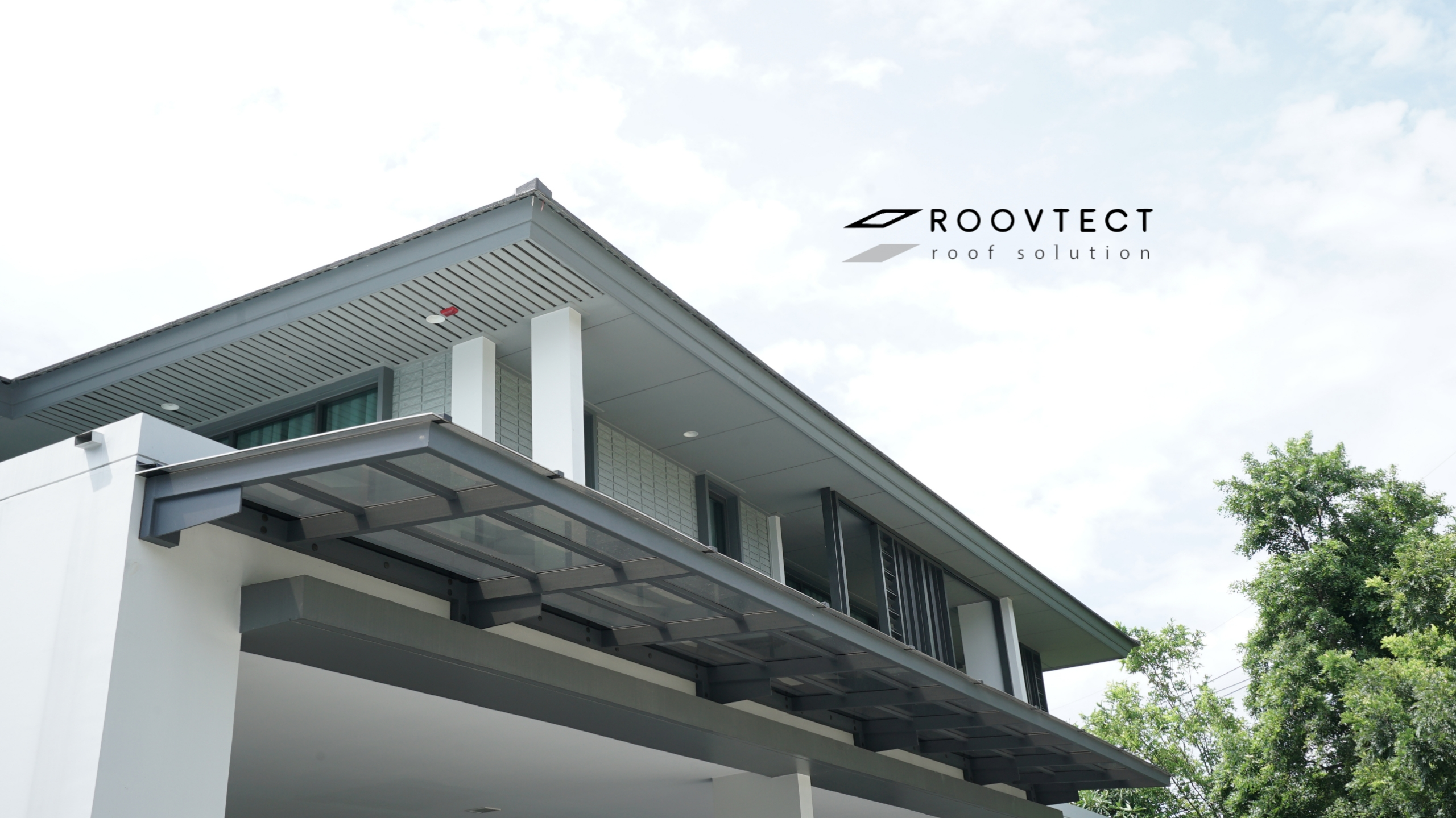 Roovtect Solid Polycabonate Roof for Garage and Canopy